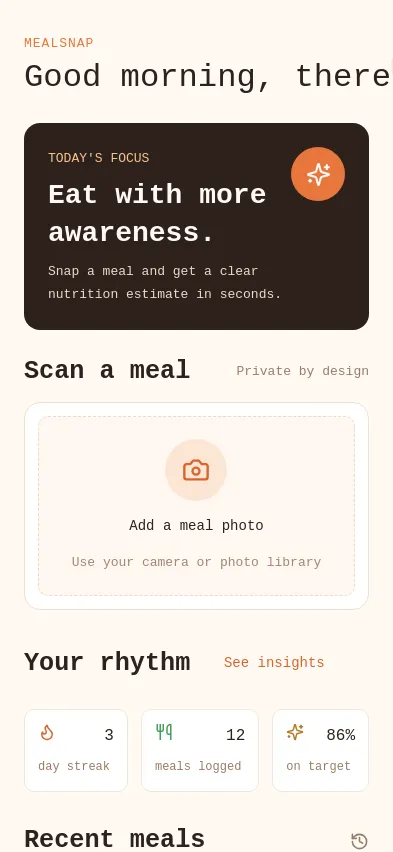 MealSnap Calorie Tracker