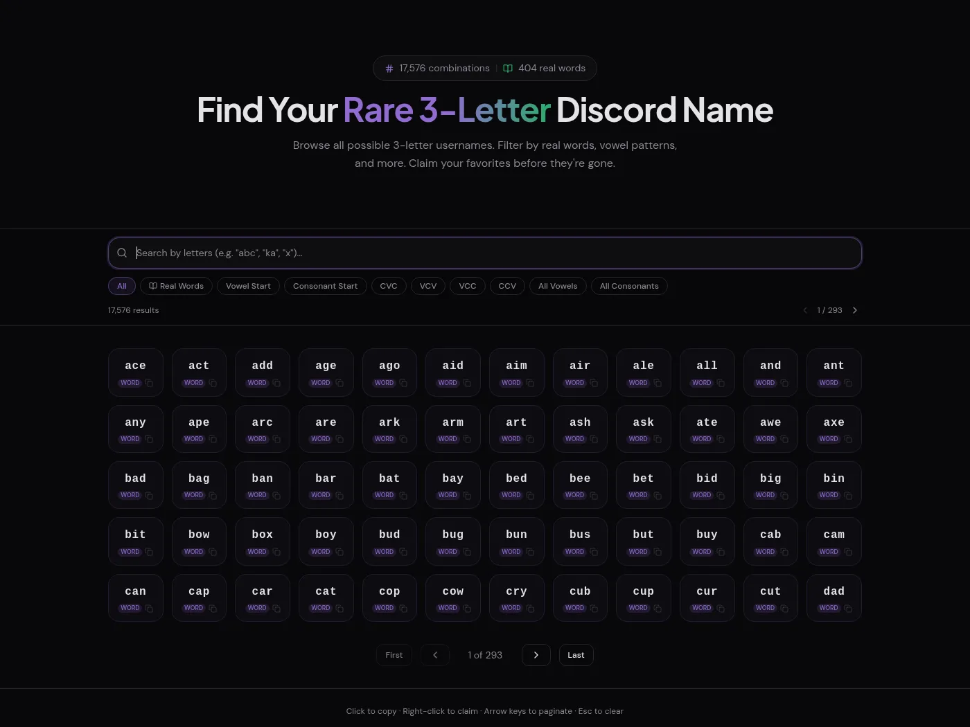 Discord Name Finder