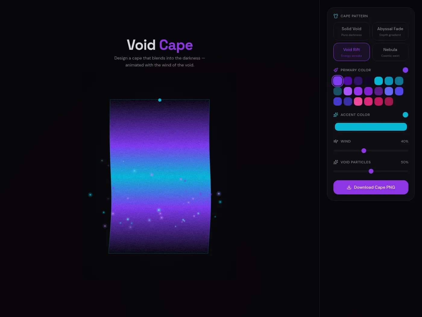 Void Cape Designer