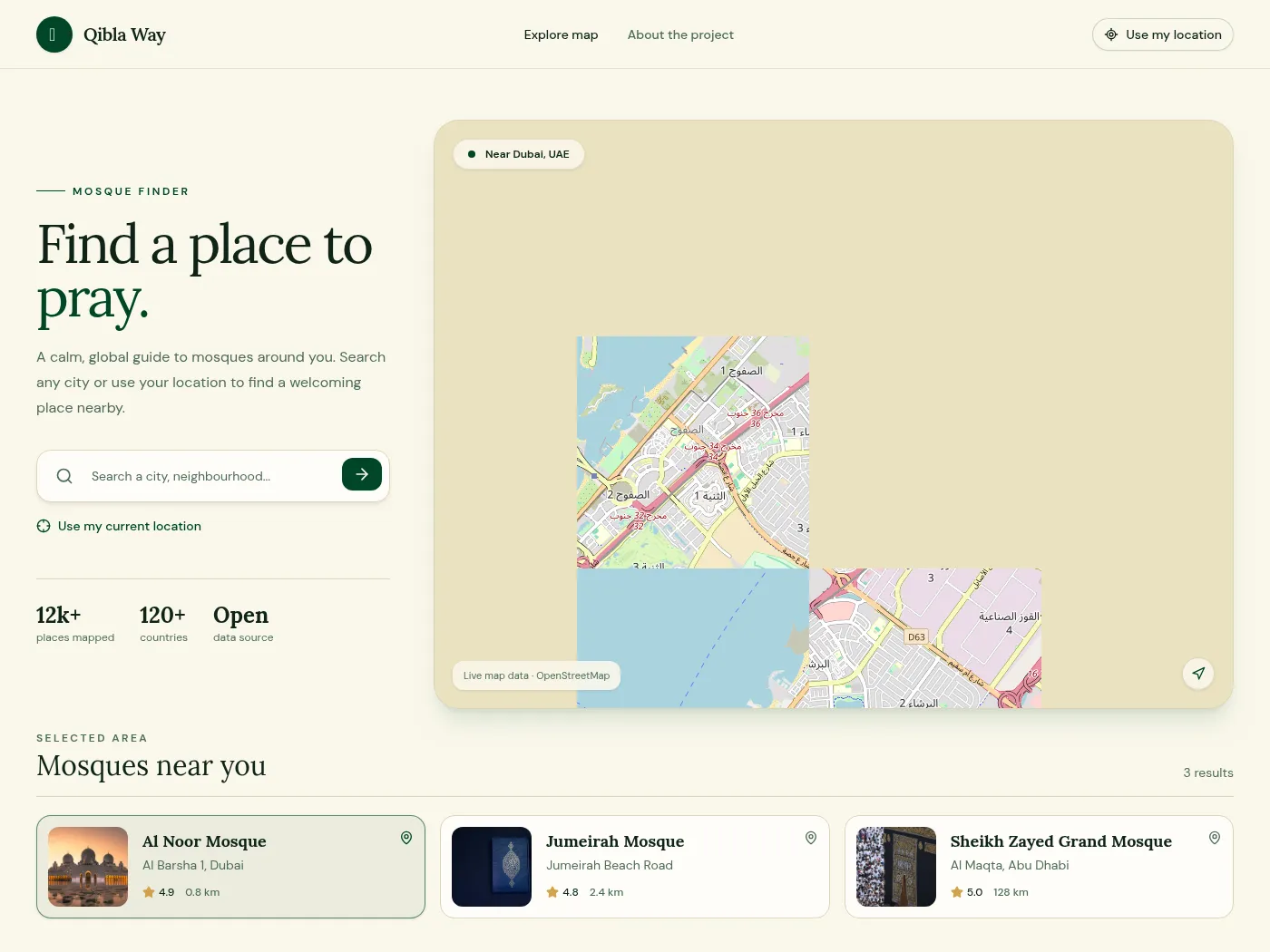 Mosque Finder Map