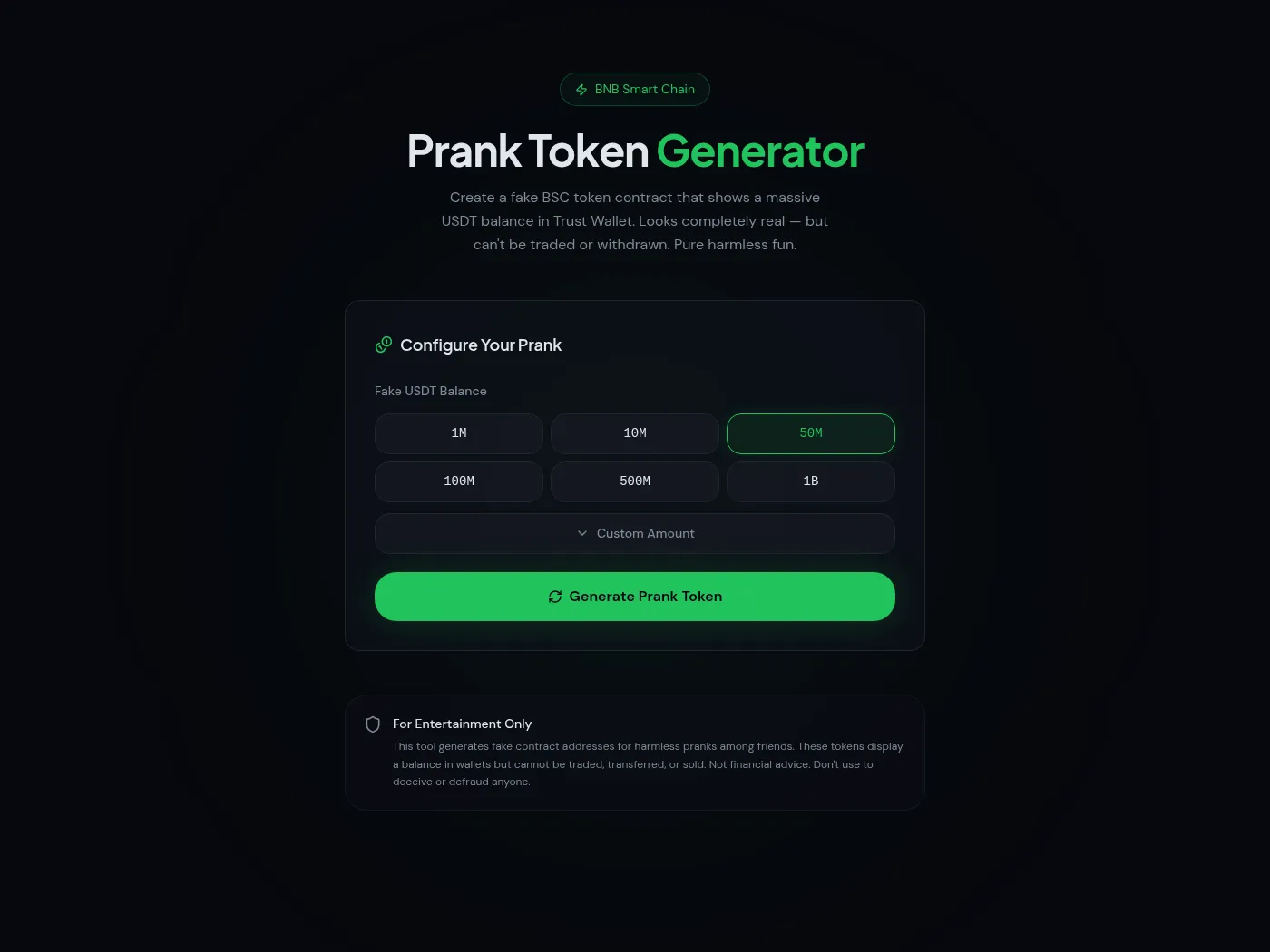 Prank Token Generator