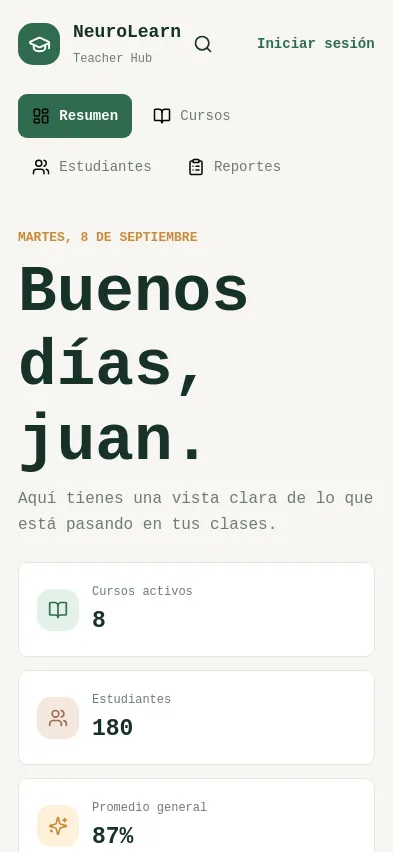 NeuroLearn Teacher Hub