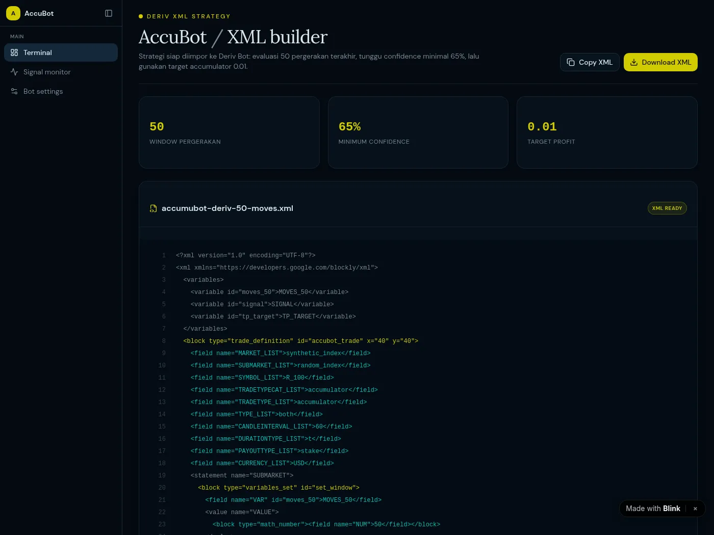 AccuBot Profit Tracker