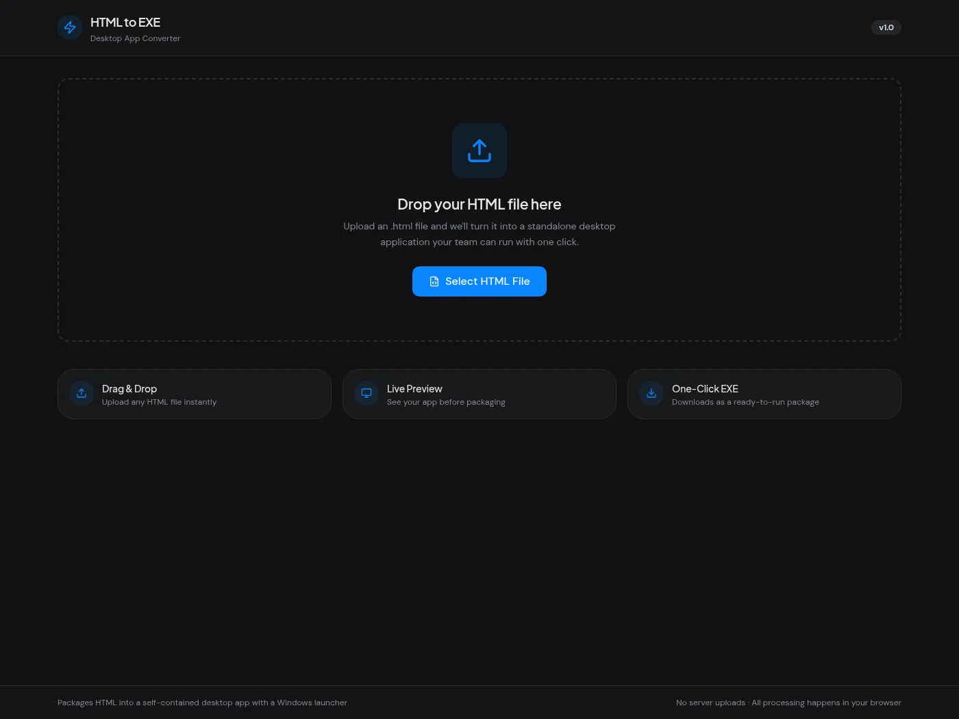 HTML to EXE Converter