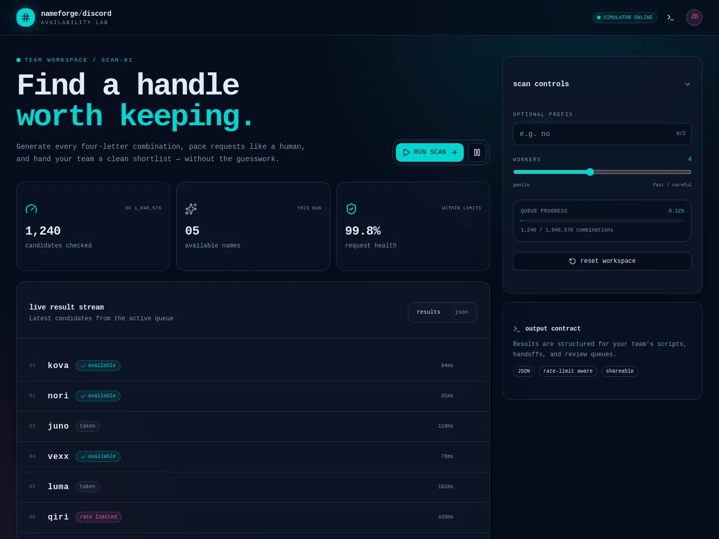 Discord Name Checker