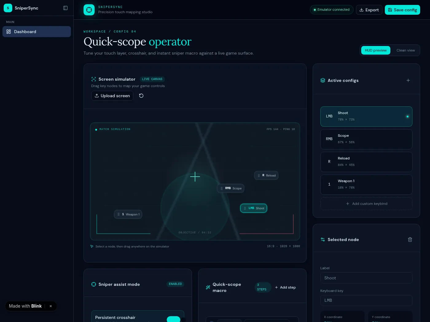 SniperSync Dashboard