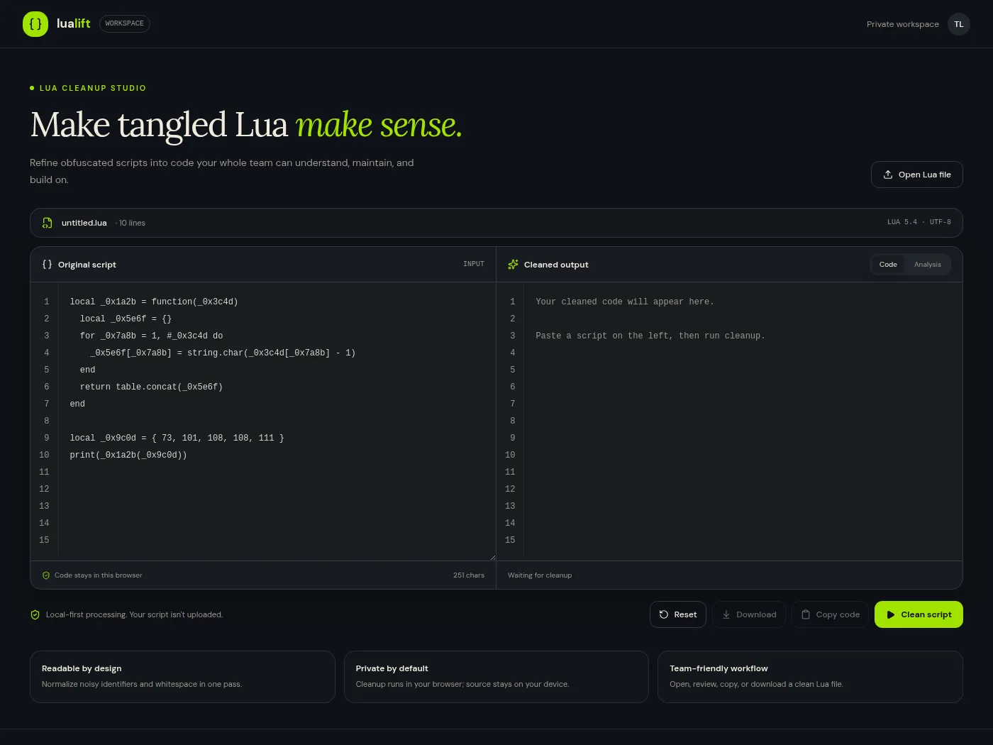 Lua Deobfuscator Pro