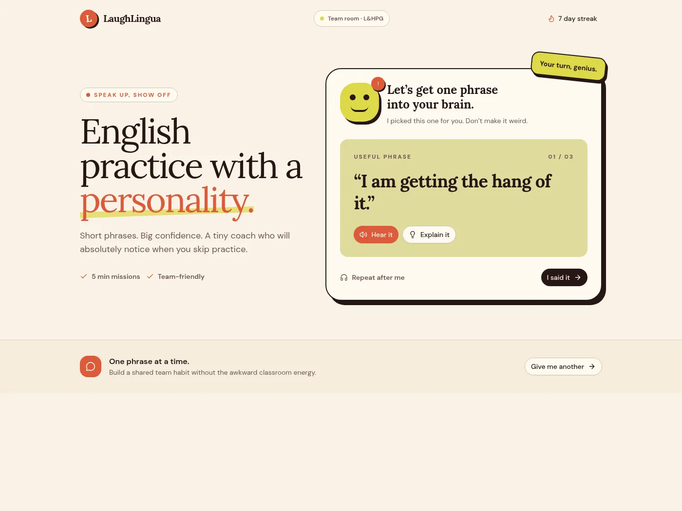 LaughLingua English AI