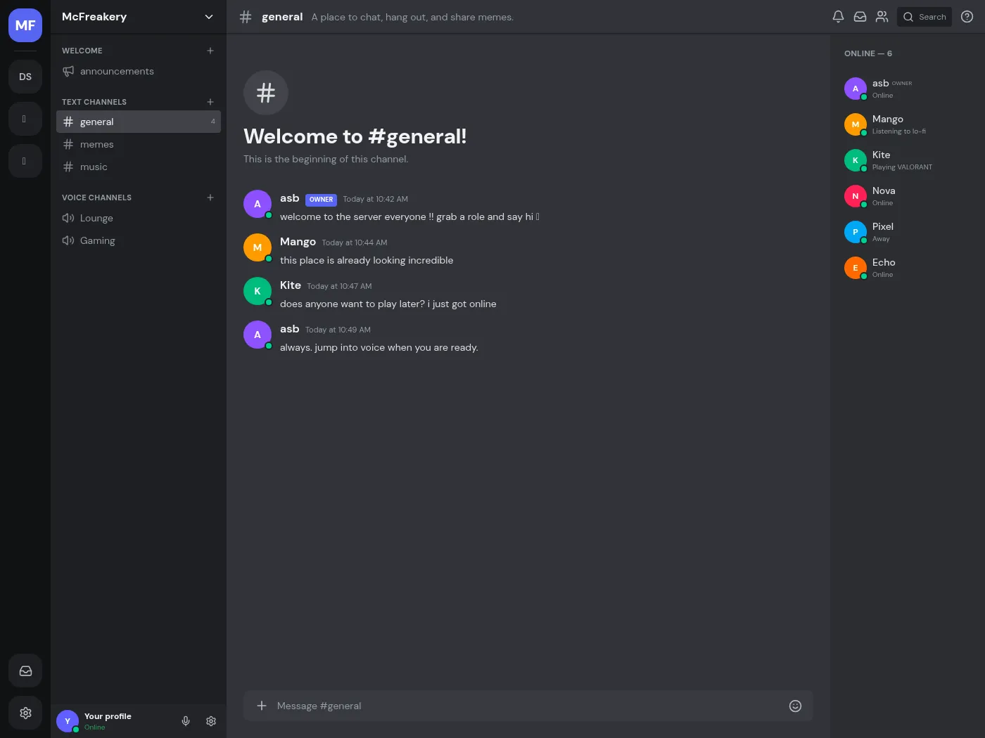 Discord Server Clone