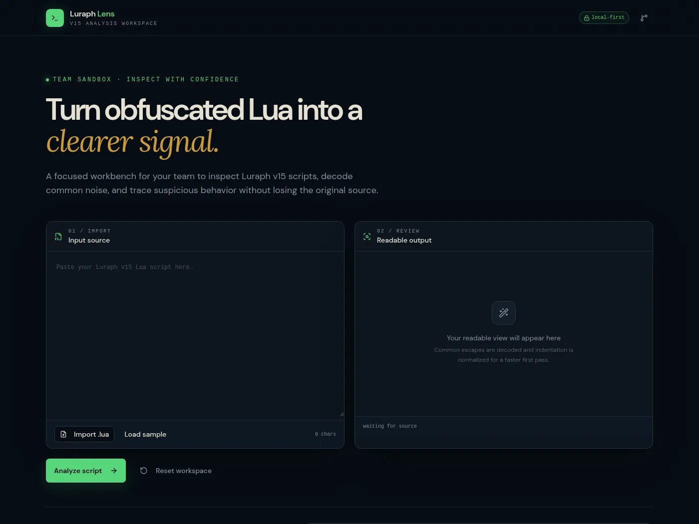 Luraph Deobfuscator Web