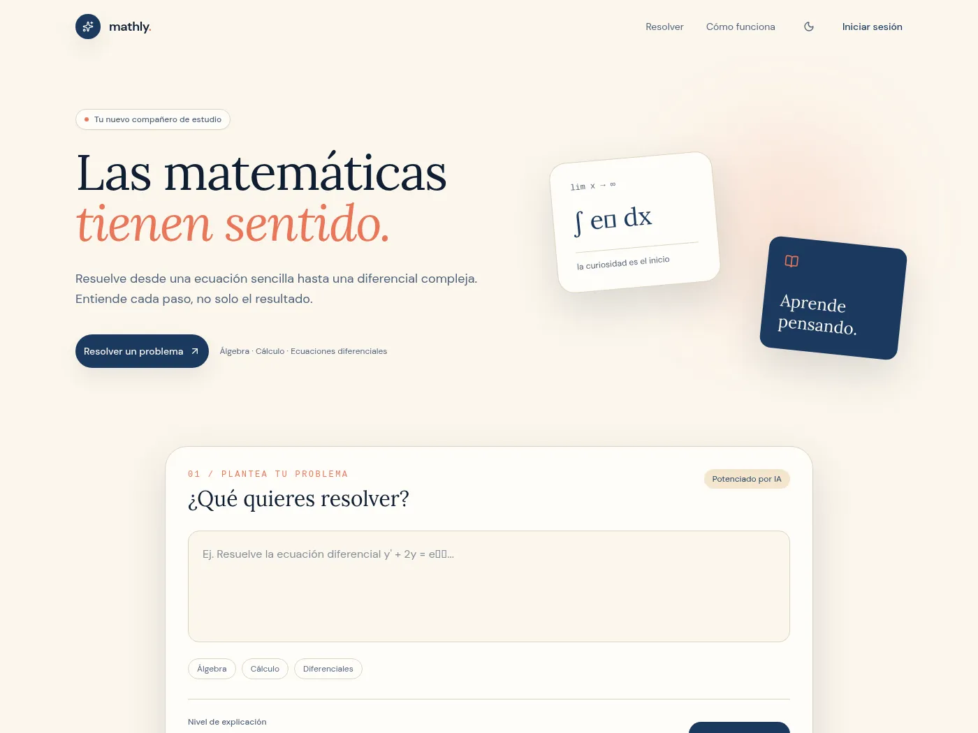 MathSolver AI Page