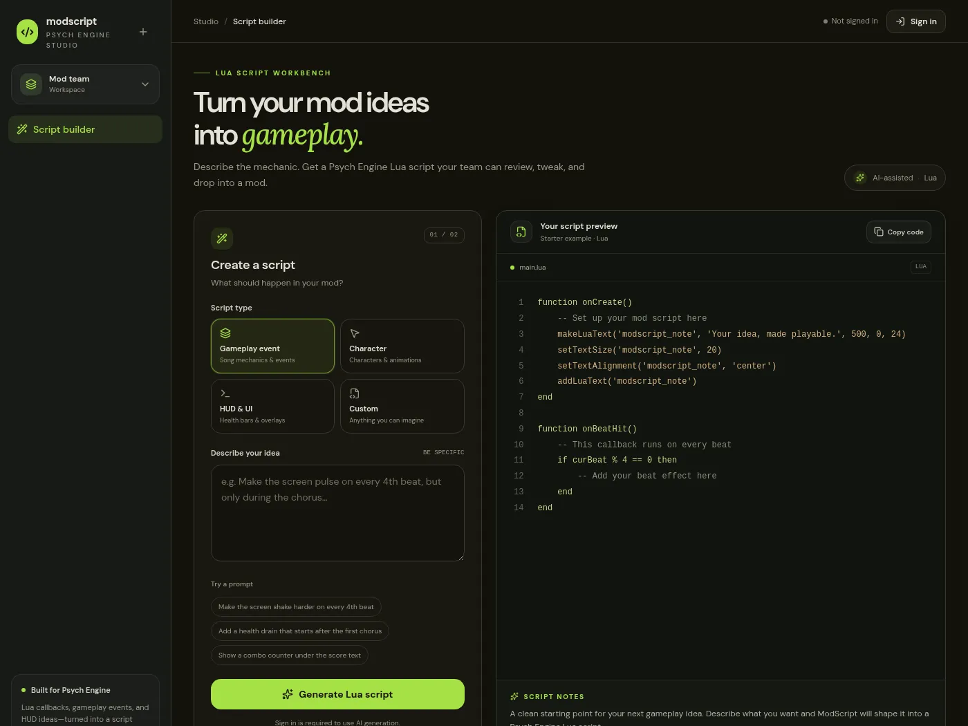ModScript AI Assistant