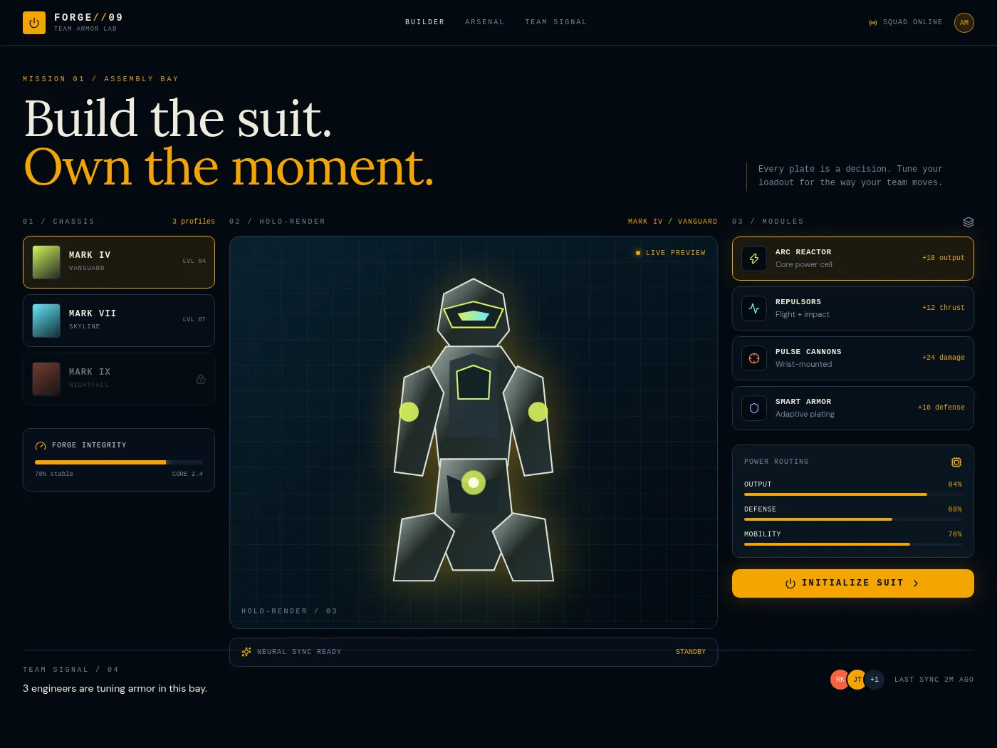 Ironman Suit Builder
