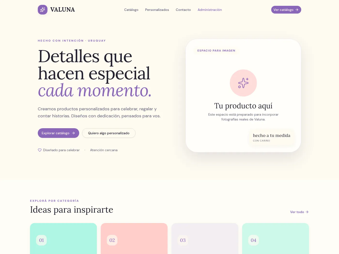 Valuna Catálogo Web