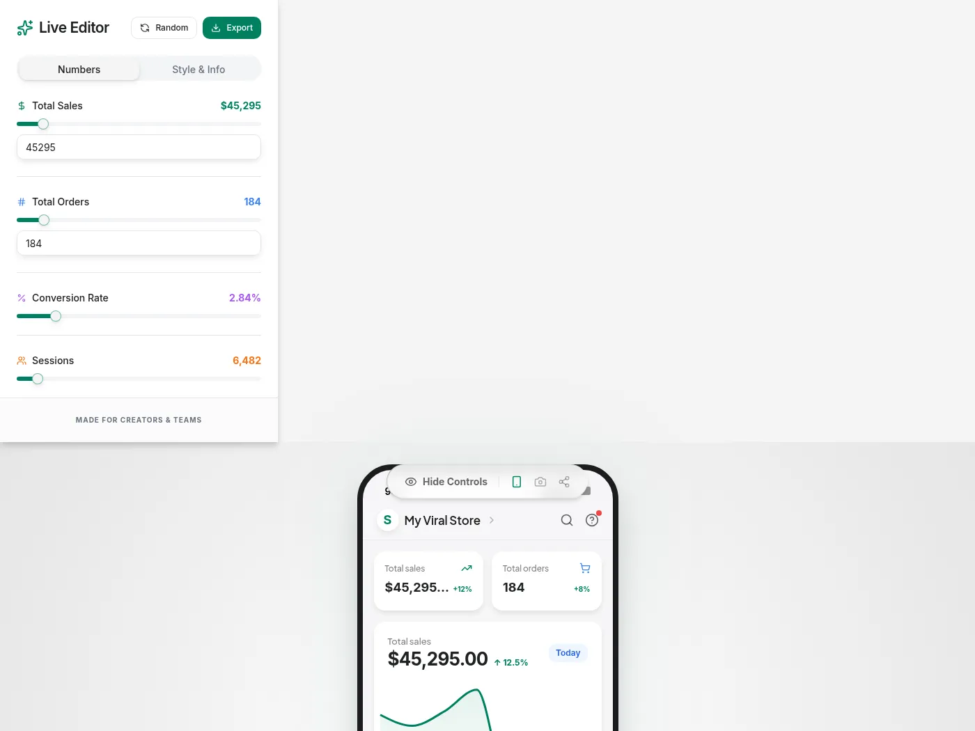 Shopify Story Dashboard