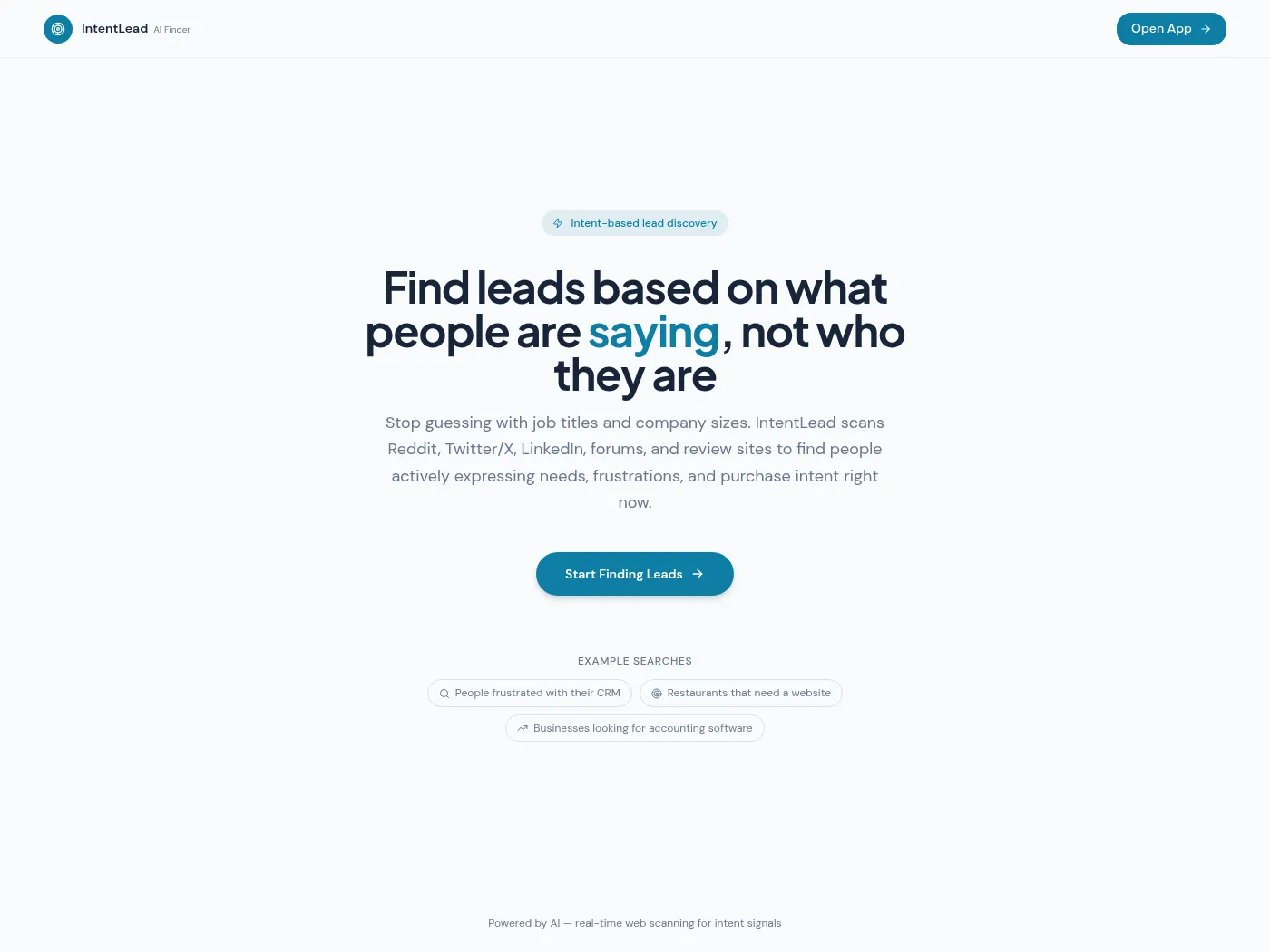IntentLead AI Finder