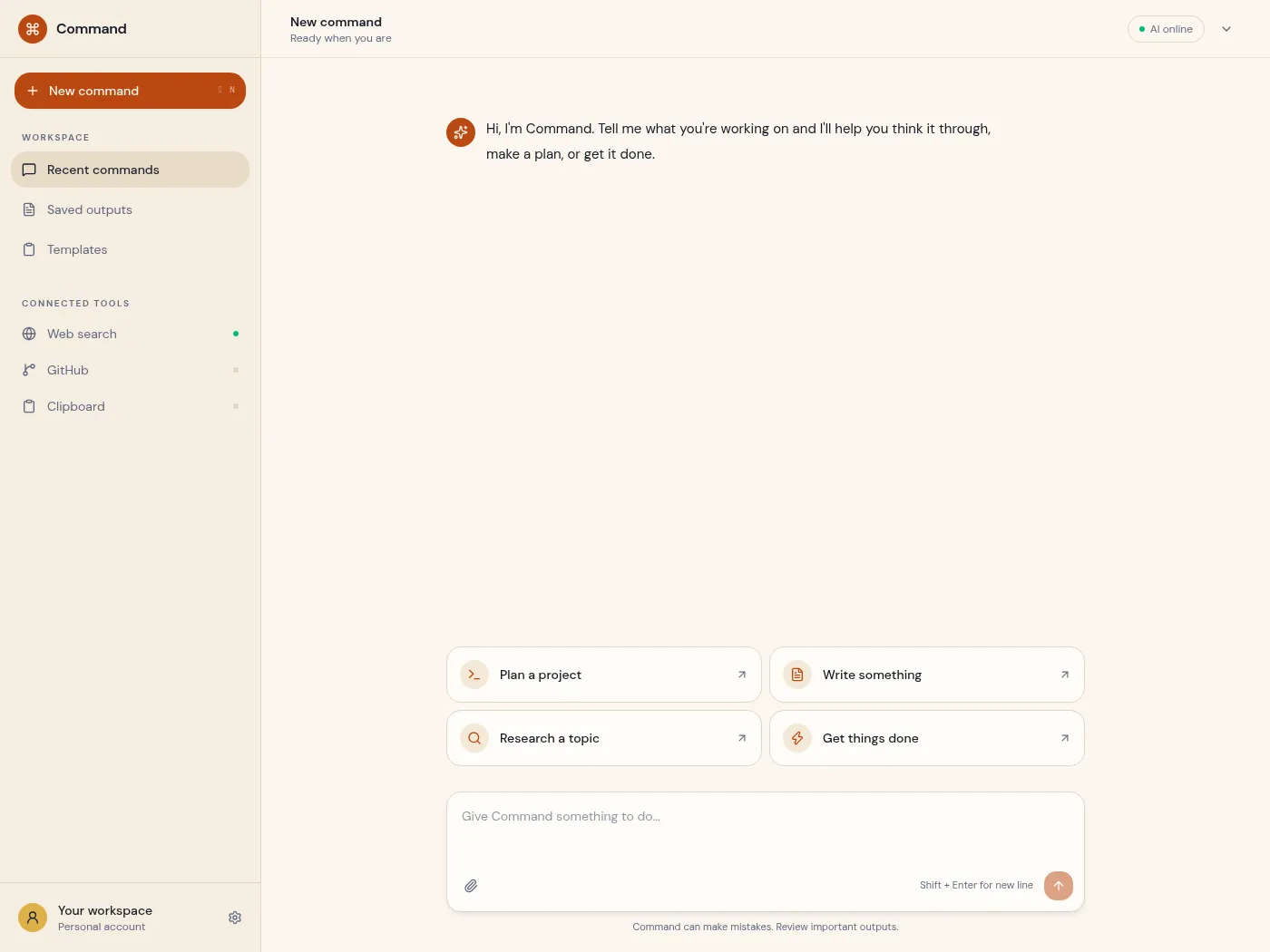 Command AI Assistant