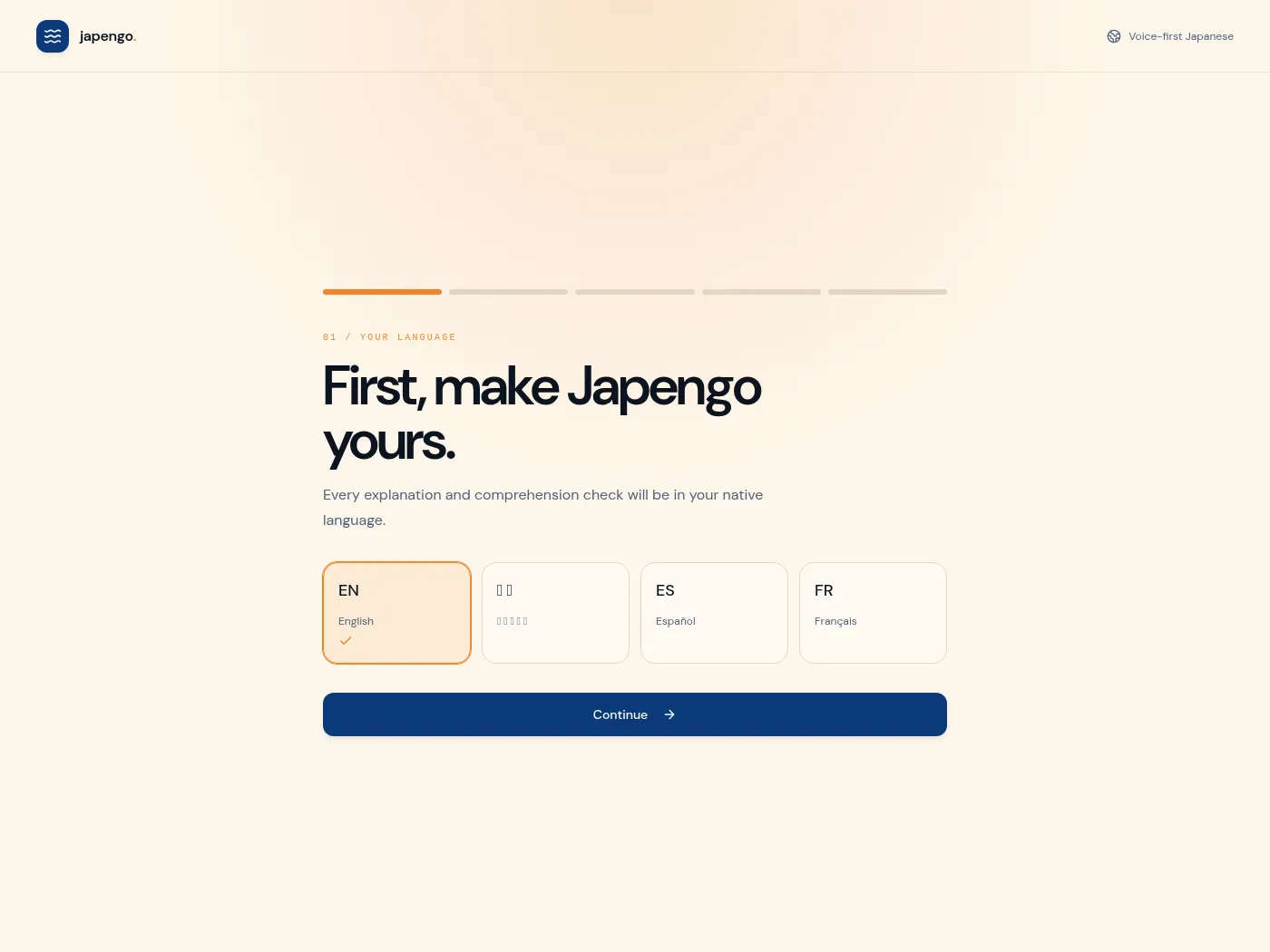 Japengo AI Voice Learning