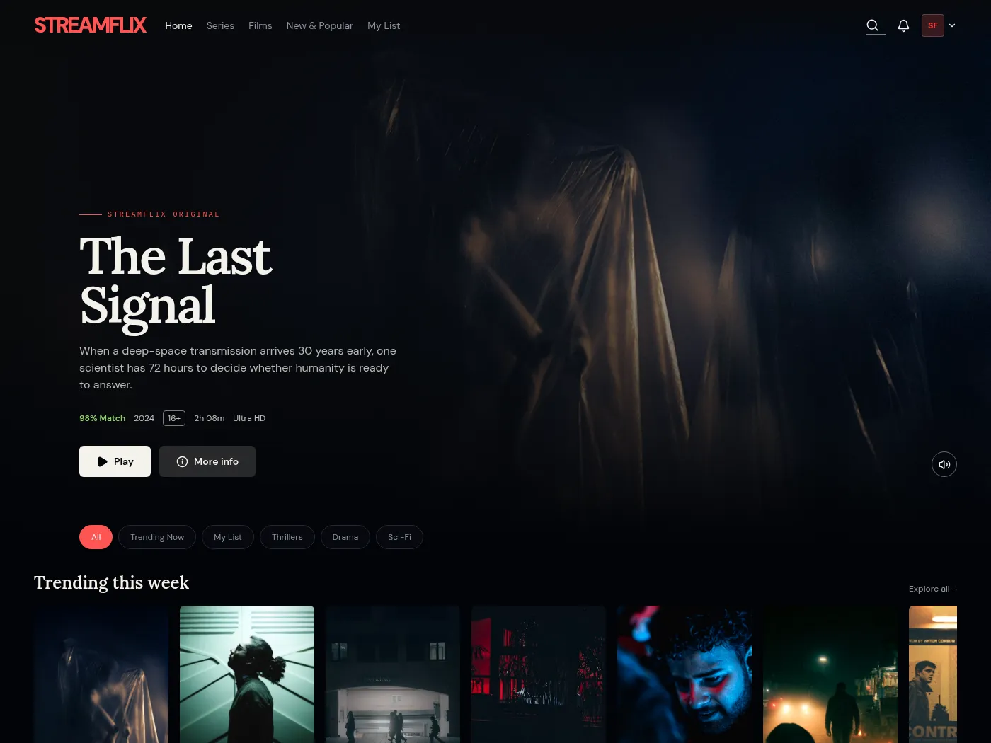 StreamFlix Website