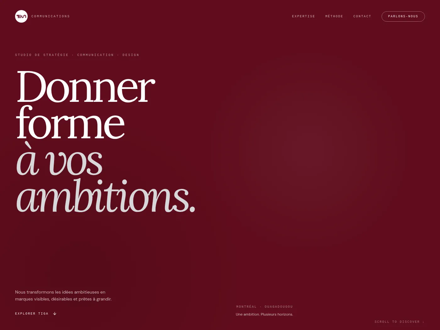 Cinematic 3D Web Experience
