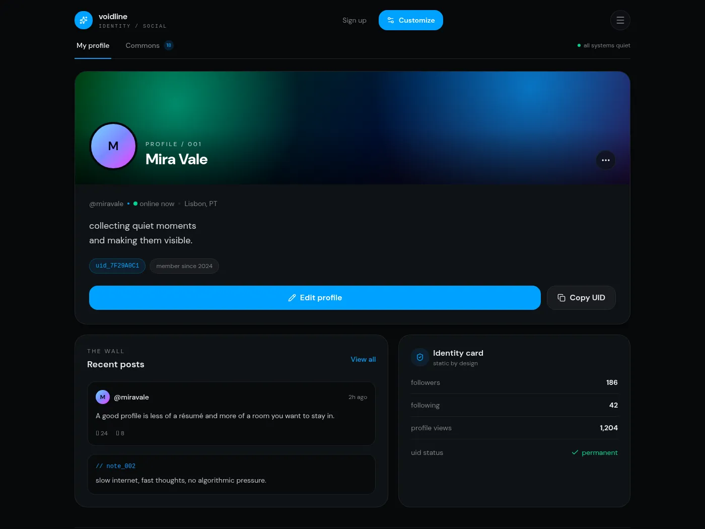 CustomProfile Chat Demo