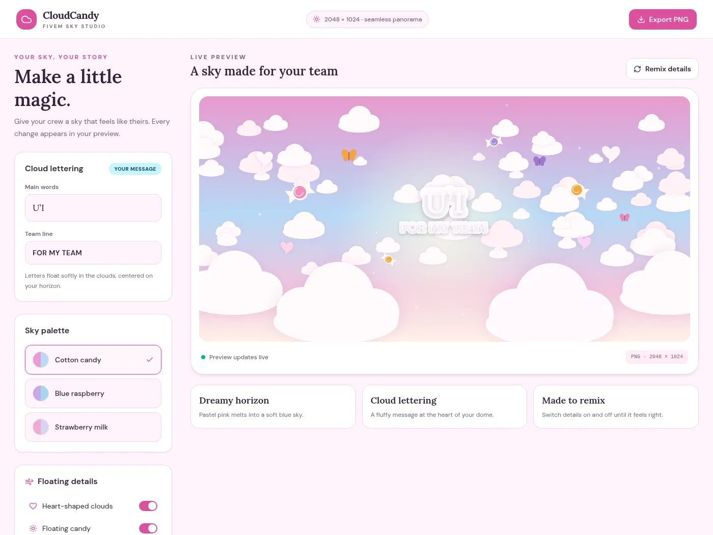 Candy Skydome Generator