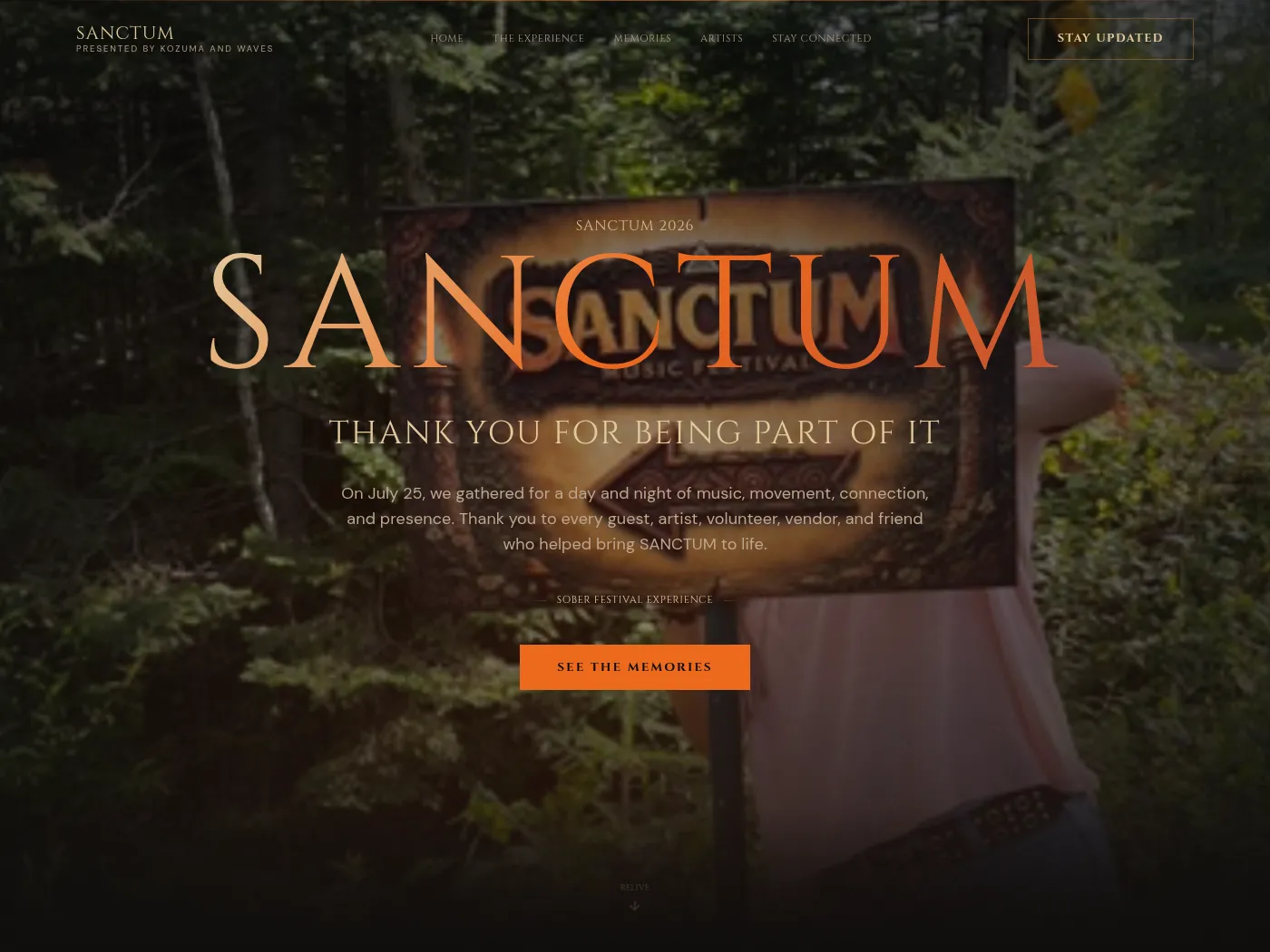 Sanctum Experience Site