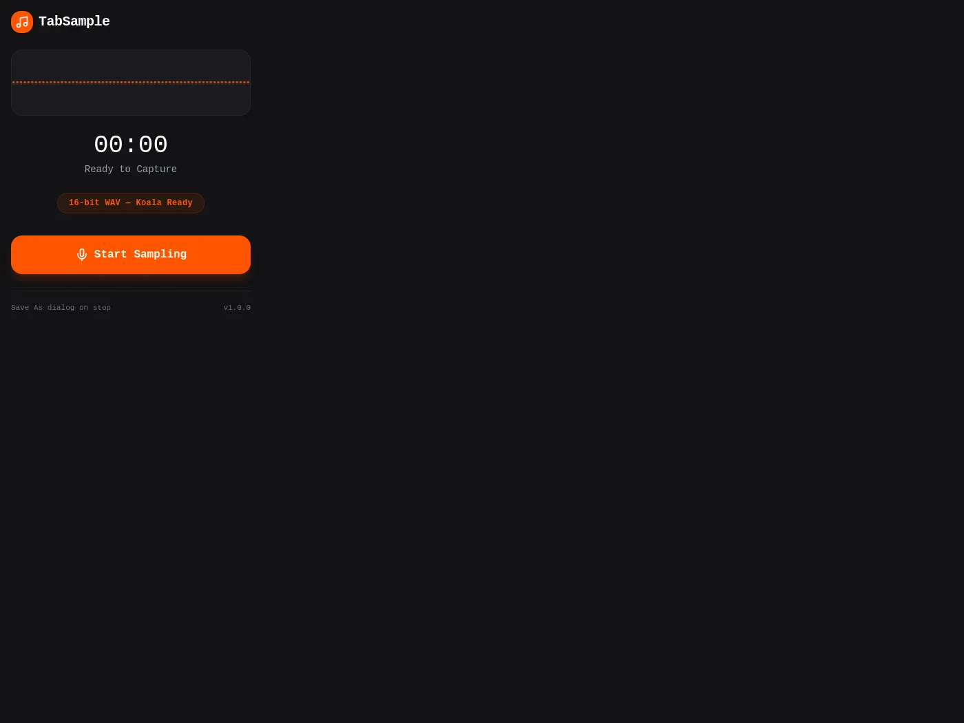 TabSample Chrome Extension