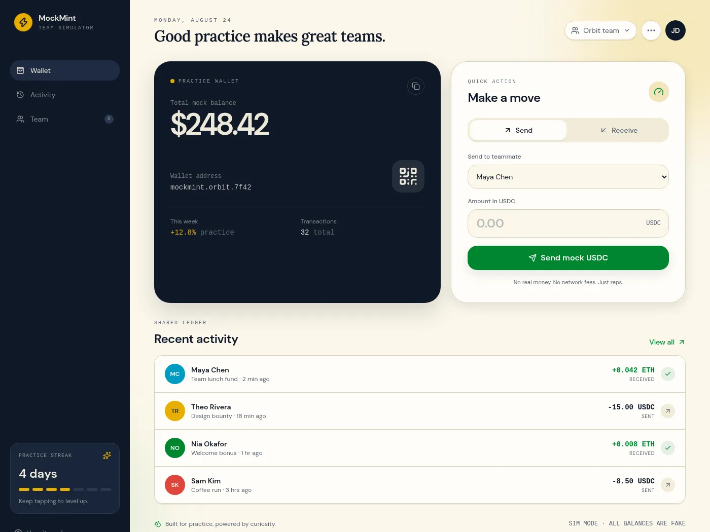 Team Crypto Simulator