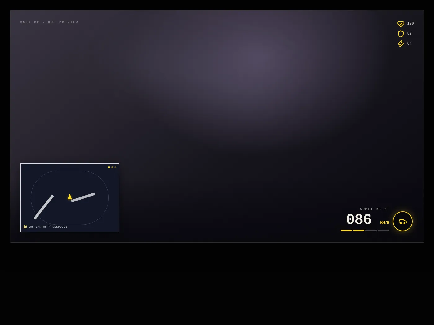 Sleek FiveM RP HUD