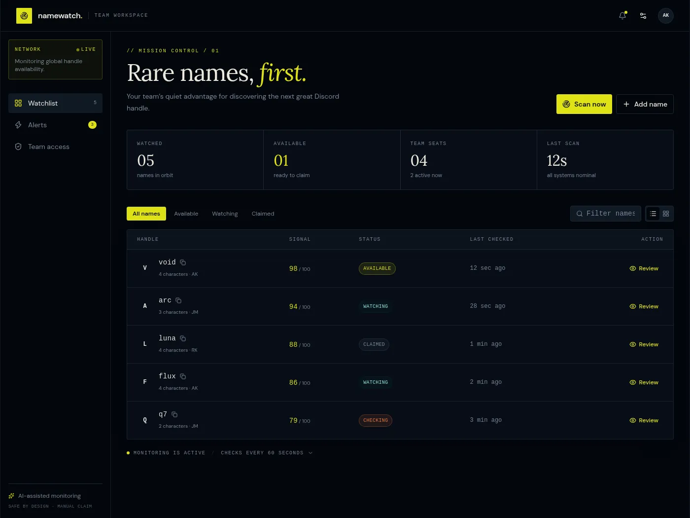 Discord Name Sniper