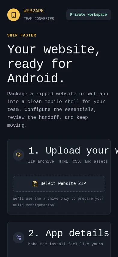 Web2APK Converter
