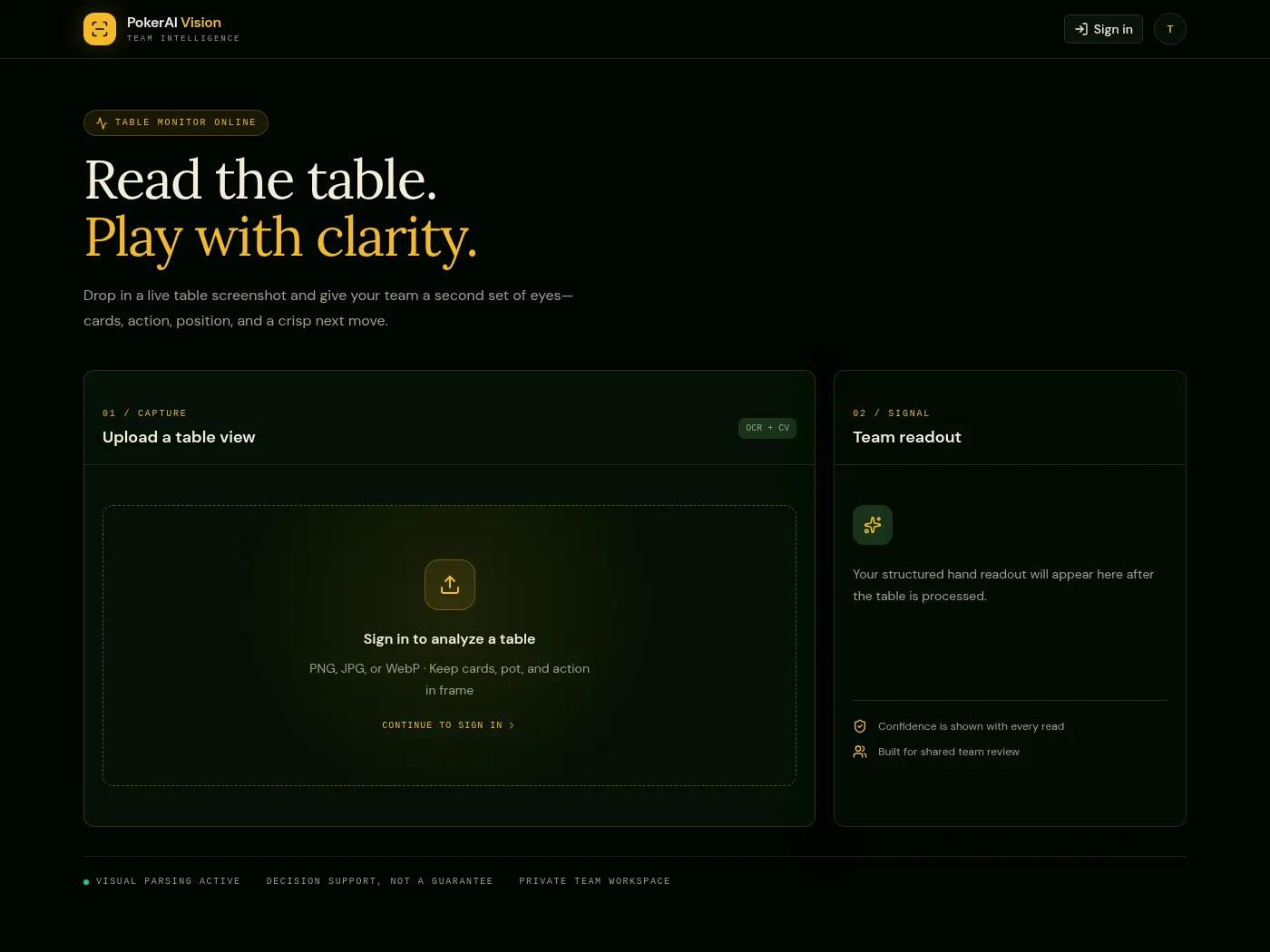 PokerAI Vision Assistant