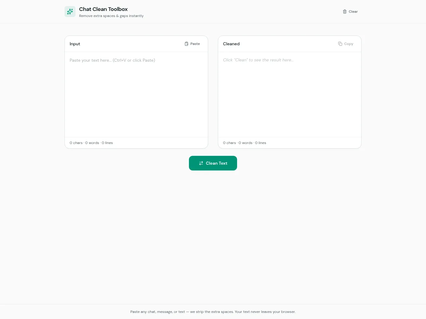 Chat Clean Toolbox