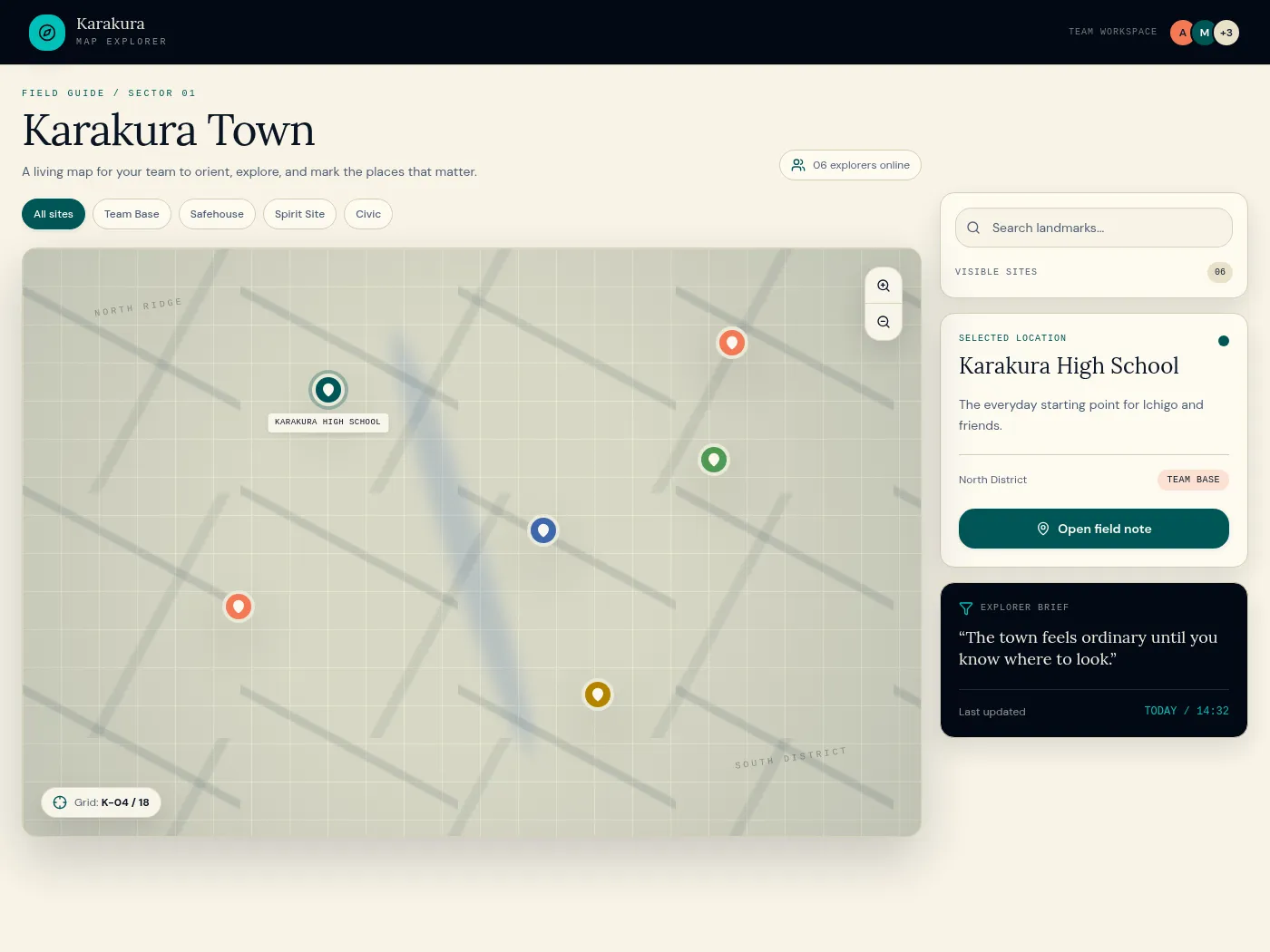 Karakura Map Explorer