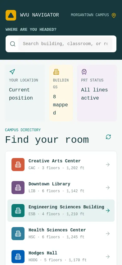 WVU Campus Navigator