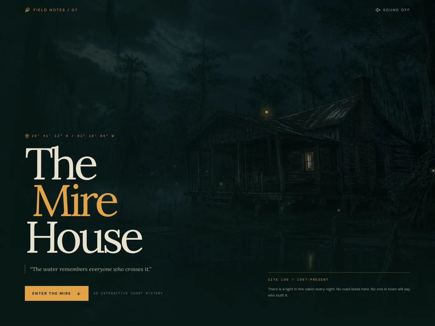 Haunted Swamp Cabin