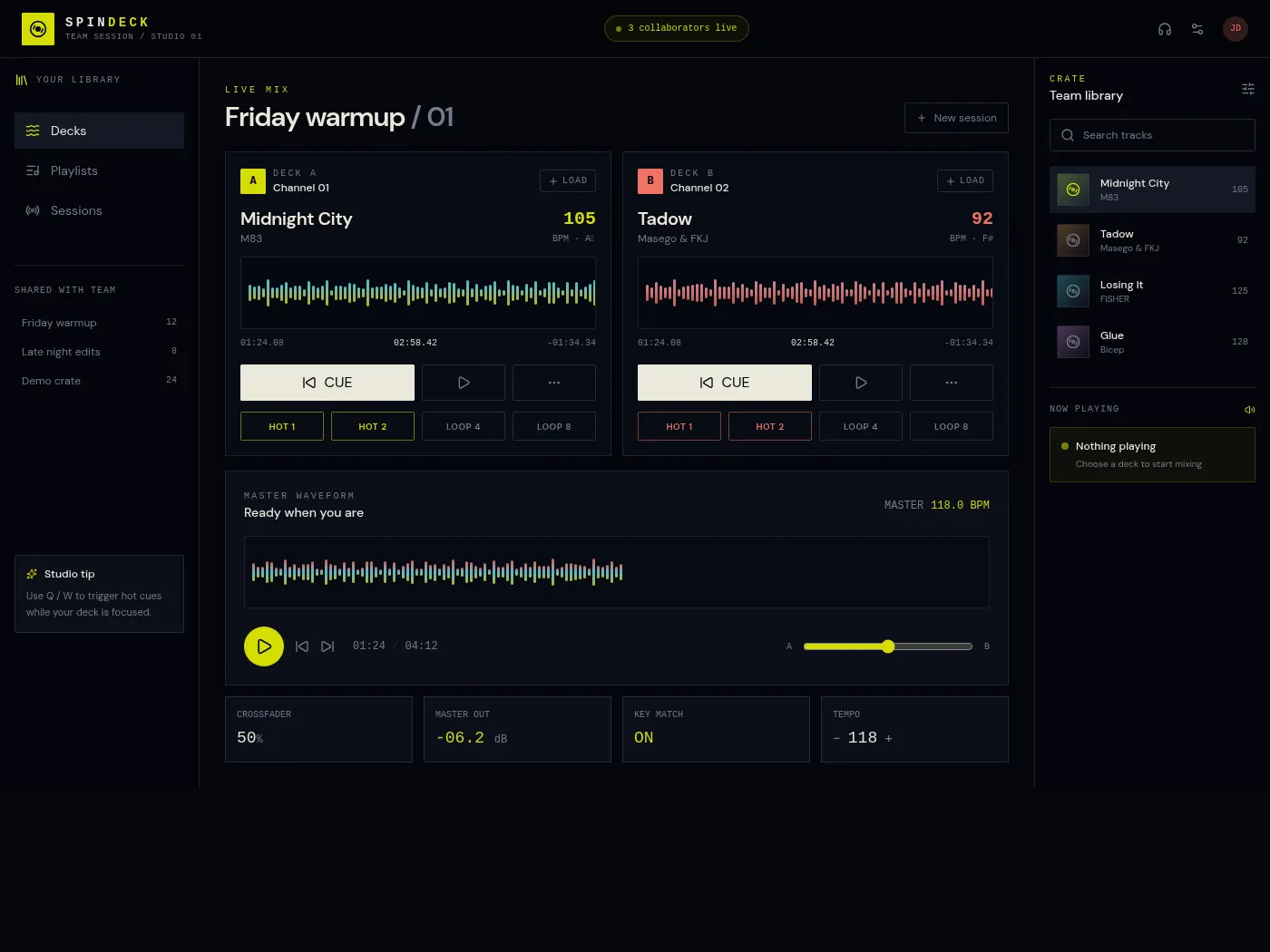 SpinDeck DJ Simulator