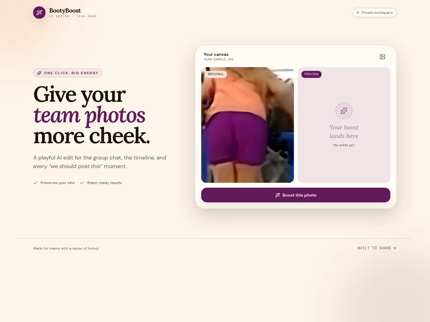 BootyBoost AI Editor