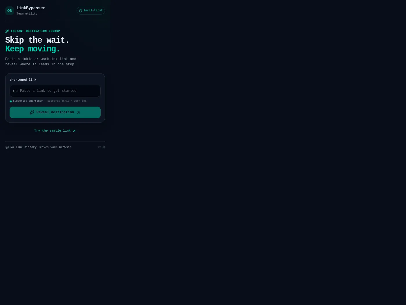 LinkBypasser Extension