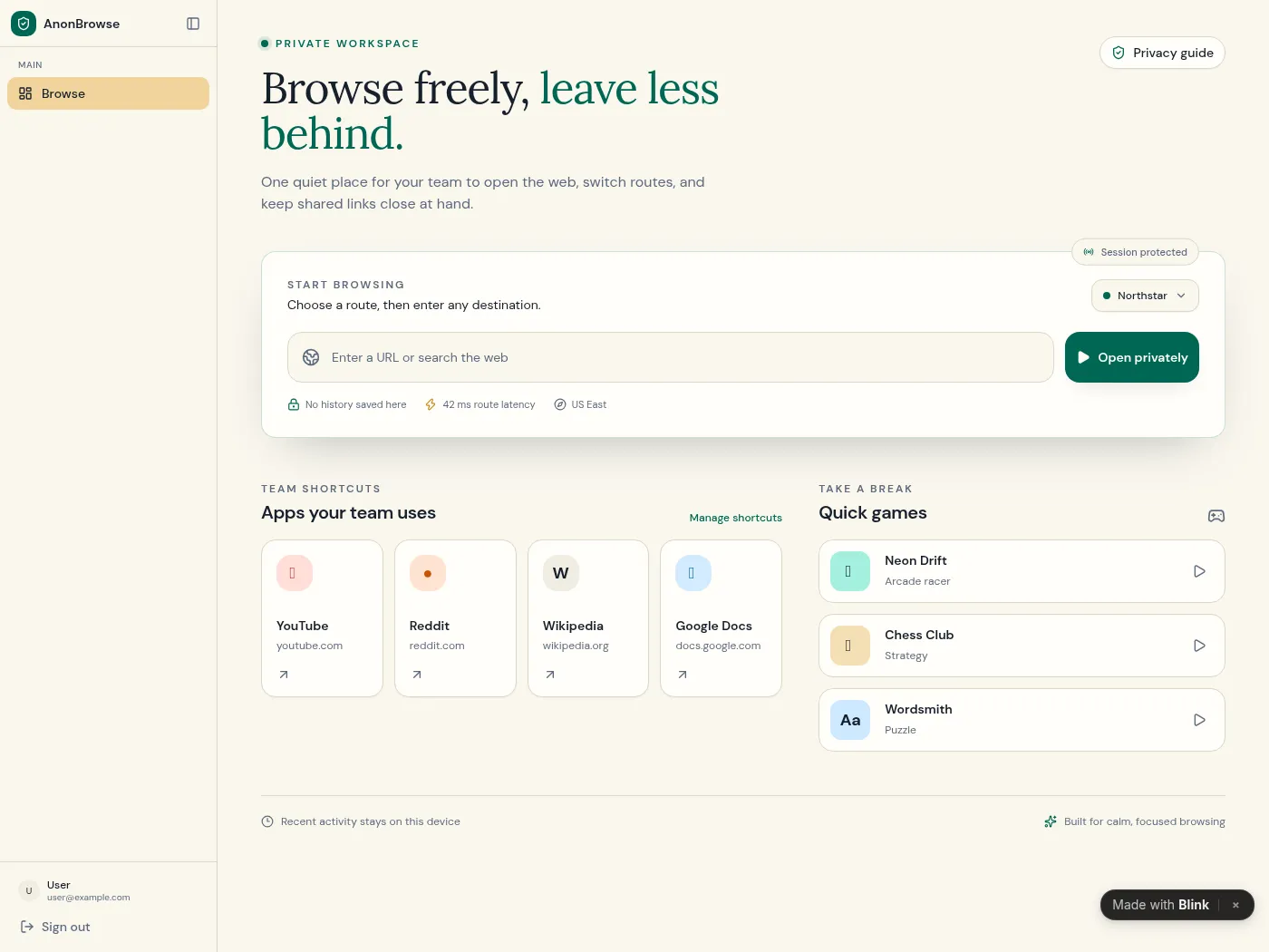 AnonBrowse Hub
