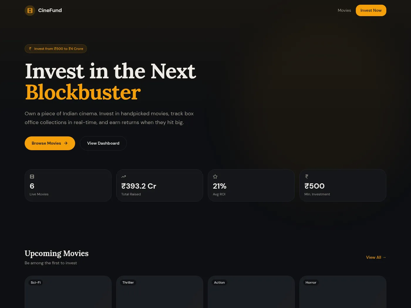 CineFund Invest Platform