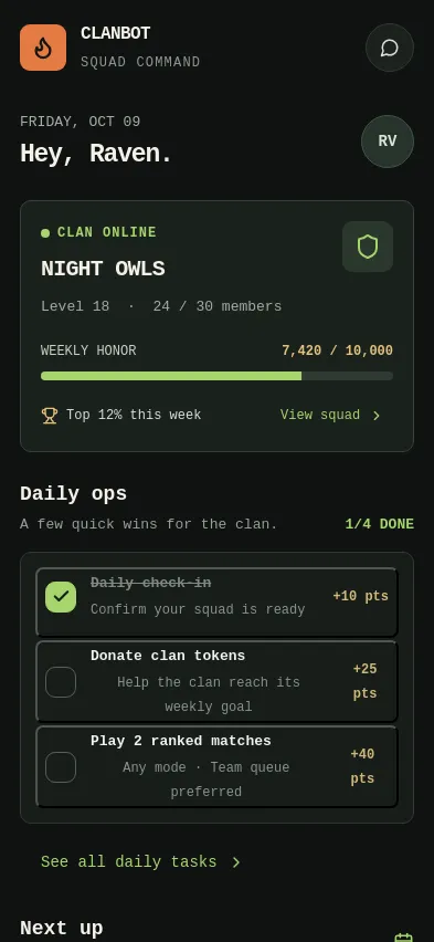 ClanBot Mobile Manager