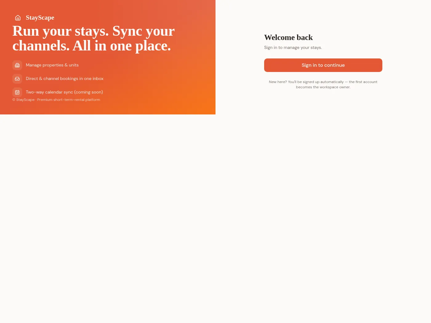 StayScape Rentals Platform