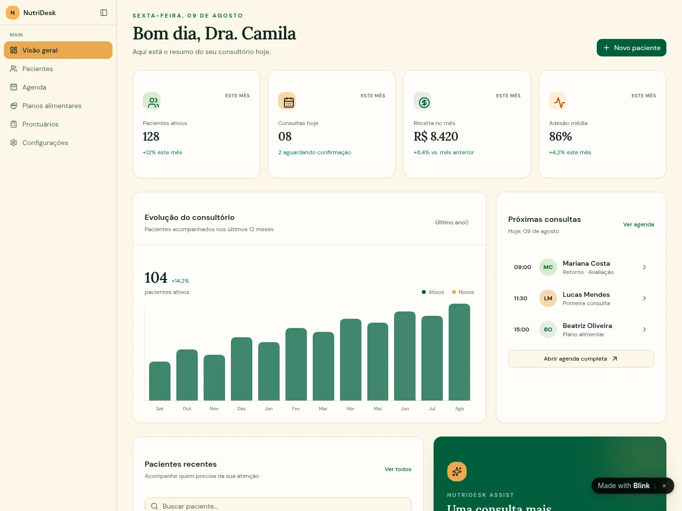 NutriDesk SaaS