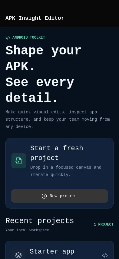 APK Insight Editor