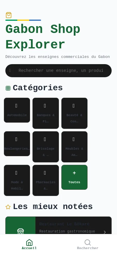 Gabon Shop Explorer
