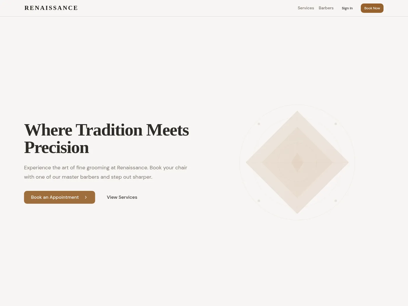 Renaissance Barber Booking