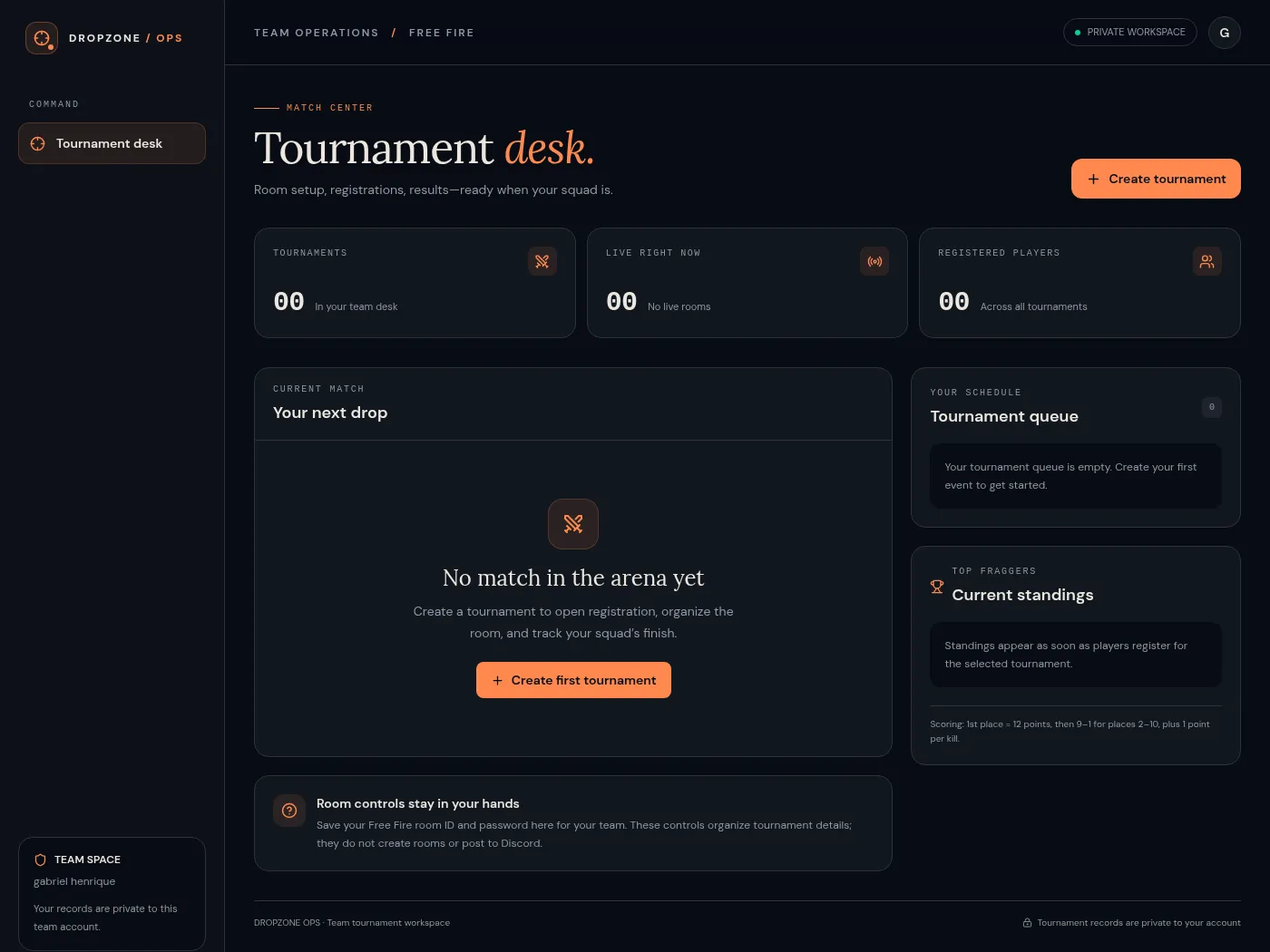 Free Fire Tournament Bot