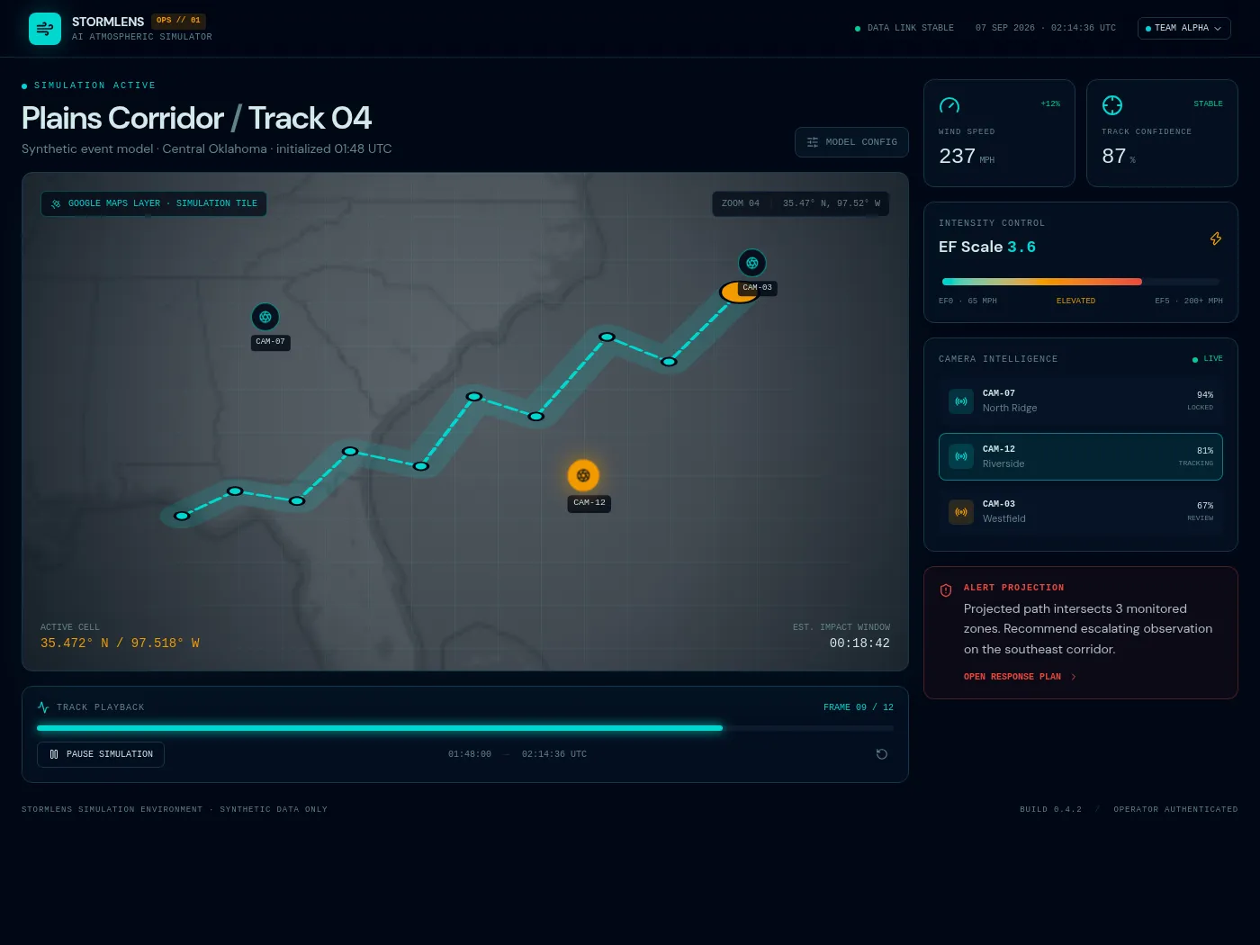 StormLens AI Simulator